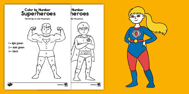 marvel colour by numbers printable