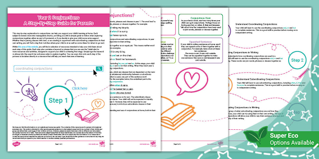 Year 2 Conjunctions Parent Guide and Activity Ideas - Twinkl Guides