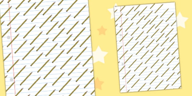 Pencil Themed A4 Sheet (teacher made)