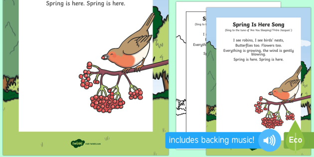 Spring Is Here Song (teacher made)