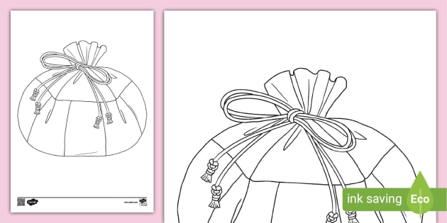 복주머니 색칠하기 (Korean Lucky Bag Coloring)