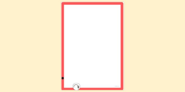 * NEW * Simple Blank Tadpole in Egg Page Border | Page Borders