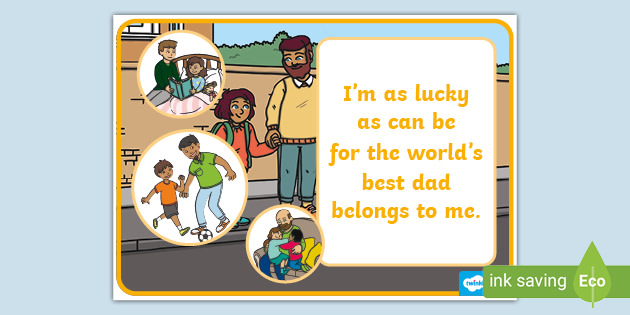Fathers Day Quote Poster A4 for Lower Primary Classrooms