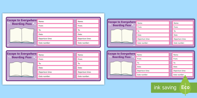 CBCA Book Week Plane Ticket Activity (teacher made)