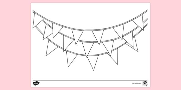 FREE! - Fair Bunting Colouring Sheet (teacher made)