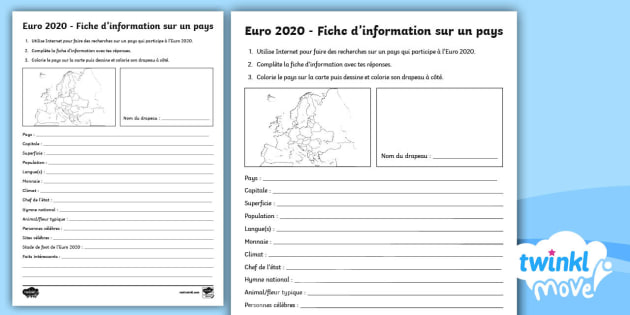 👉 Euro 2020 Football (Summer 2021) French Country Fact Sheet