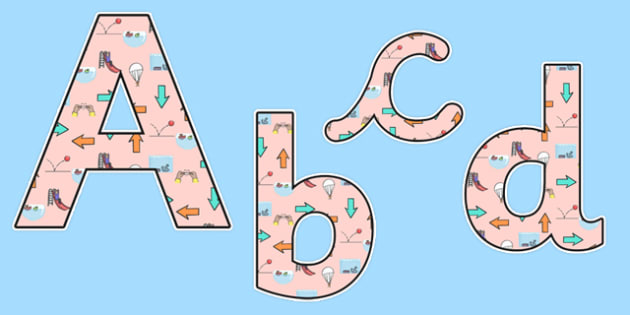 FREE! - Forces and Motion Lowercase Display Lettering