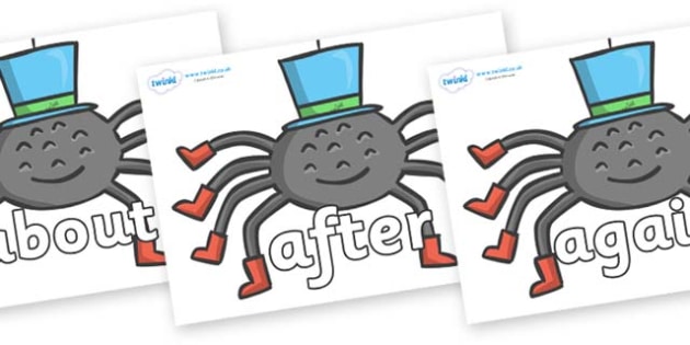 KS1 Keywords on Spiders (teacher made)