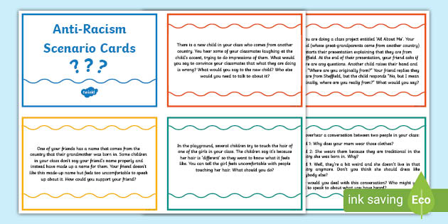 KS2 Anti-Racism Scenario Cards (teacher made)