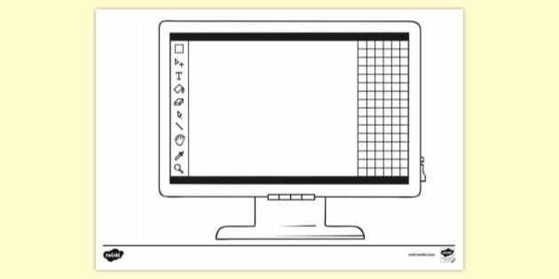 FREE! - Photoshop Computer Programme Software Colouring Sheet