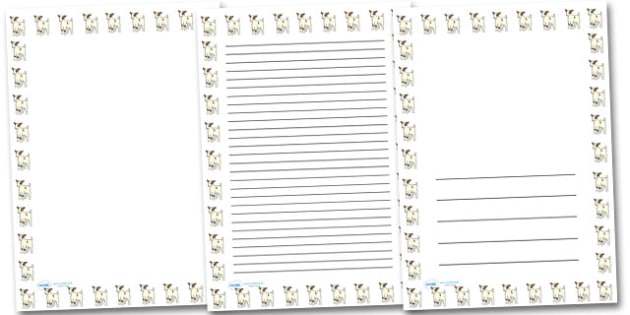 Baby Goat Portrait Page Borders- Portrait Page Borders