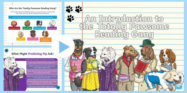 * NEW * KS2 An Introduction to the Totally Pawsome Reading Gang PowerPoint