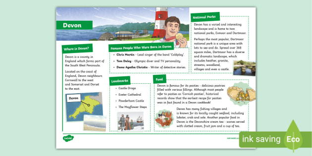 KS2 Devon Fact File (teacher made)