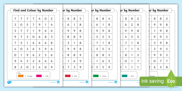 FREE! - Find and Colour by Number Pages (teacher made)