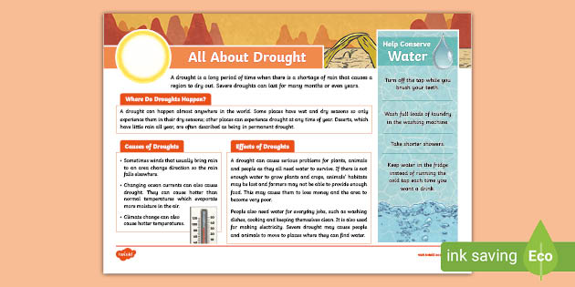 Drought Fact File - Geography Resources - KS2 (teacher made)