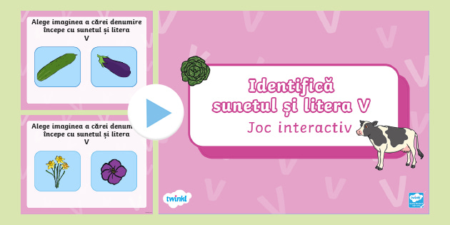 Identifică sunetul și litera V – Joc interactiv