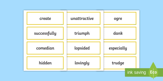 Year 3 Autumn 2 Word of the Day Word Cards