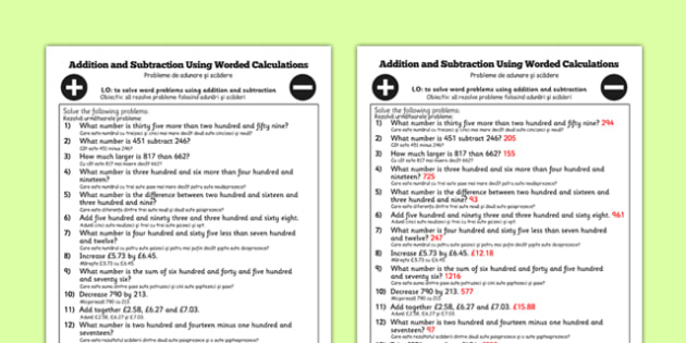 Subtraction Questions Year 3 • Twinkl.com.au