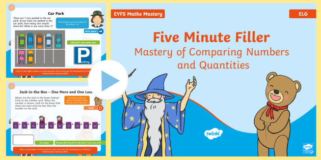 EYFS Maths Mastery: Five Minute Filler Comparing Numbers and Quantities ... EYFS Maths Mastery: Five Minute Filler Comparing Numbers and Quantities ...