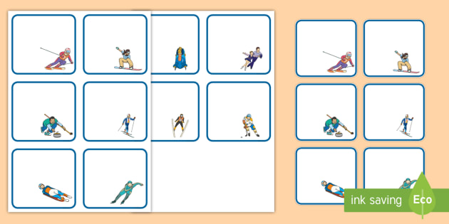 Winter Sports Drawer Peg Name Labels