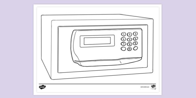 FREE! - Safe Colouring Sheet | Colouring Sheets | Twinkl