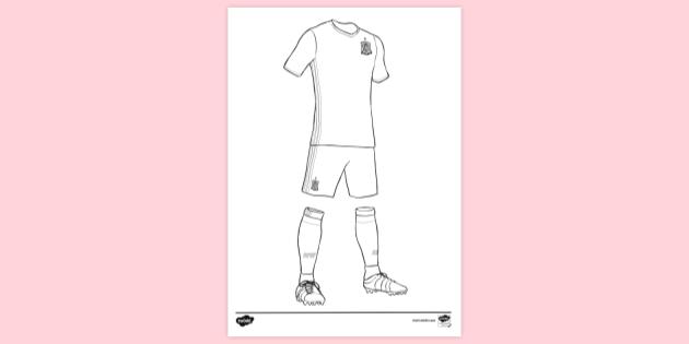 FREE! - Spain Home Kit Colouring | Colouring Sheets