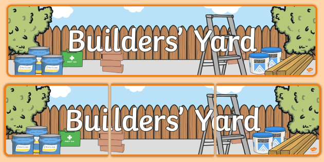 Builders Yard Role Play Banner (teacher made)