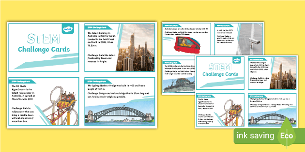 Australian STEM Challenge Cards Years 3-6 - Twinkl