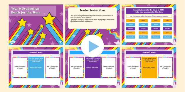 Year 6 Graduation Editable PowerPoint | Graduation Resources