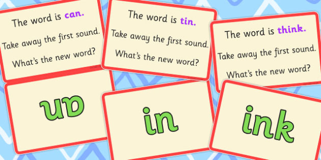 Initial Phoneme Deletion Script Cards Set 1 - phoneme, initial