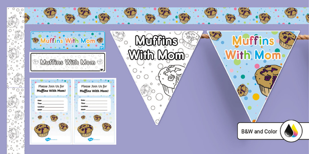 Muffins With Mom Bulletin Board Pack (teacher made)
