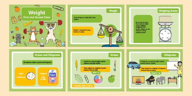 Weight First and Second Class PowerPoint (teacher made)