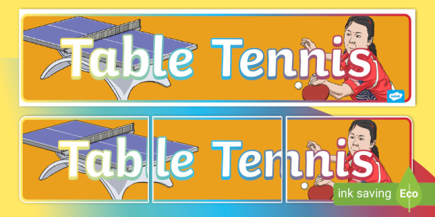 Table Tennis Display Banner (teacher made)