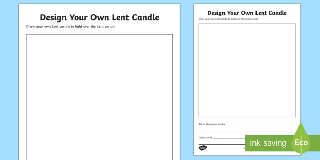 Design a Lent Candle Worksheet / Worksheet
