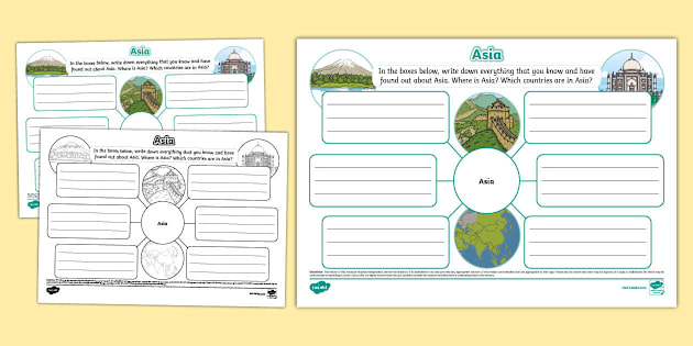 Asia Mind Maps | twinkl.co.uk