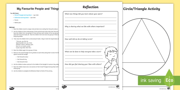 My Favourite People and Things Activity (teacher made)