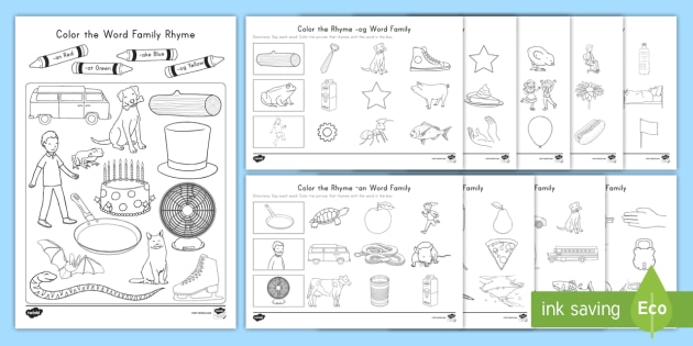 Color the Rhyme Activity Pack (teacher made)