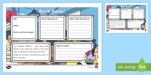 Book Swap Book Review (teacher made)