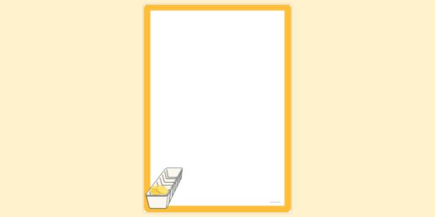 FREE! - Illustrated Biscuit Tray Page Border | Twinkl Resources
