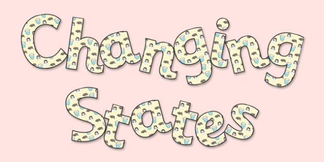 'Changing States' Display Lettering