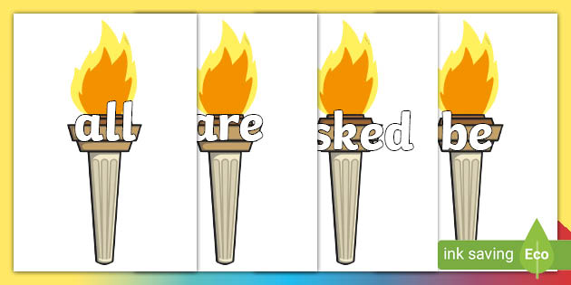 Tricky Words on Torches (Teacher-Made)