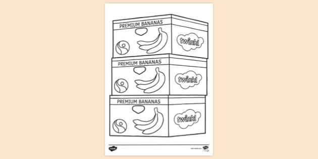 FREE! - Boxes of Bananas Colouring Sheet | Colouring Sheets