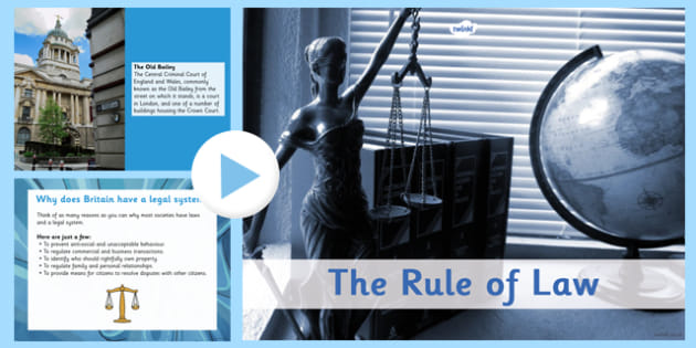 The Rule of Law PowerPoint (teacher made)