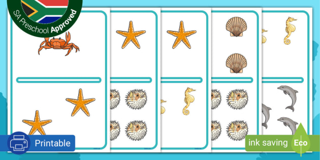 Under the Sea Dominoes Set - A4 - Printable - South Africa