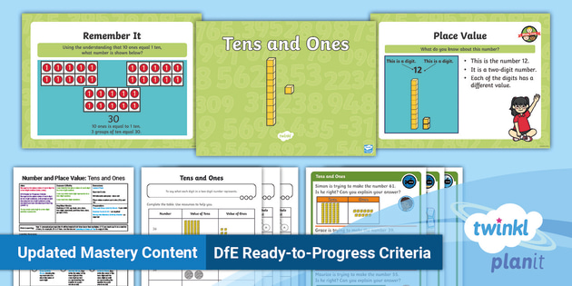 Year 2 Recognise Place Value in a 2-Digit Number Maths Lesson 1