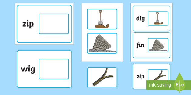 Workstation Pack: Picture to CVC (i) Word Matching Activity Pack