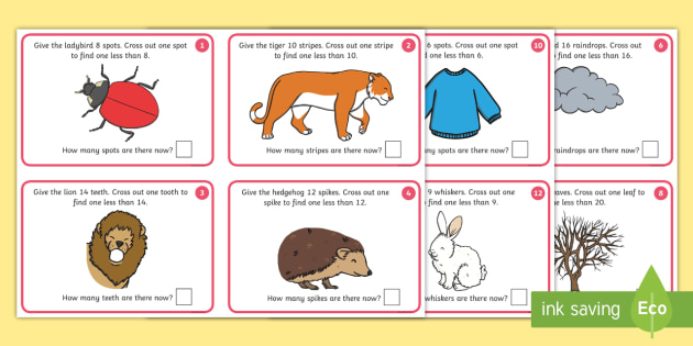 One More or Less Than Activity Mat (teacher made)