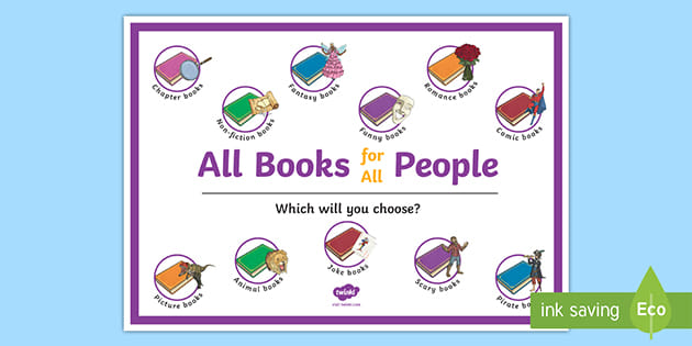 All Books for All People Display Poster (teacher made)