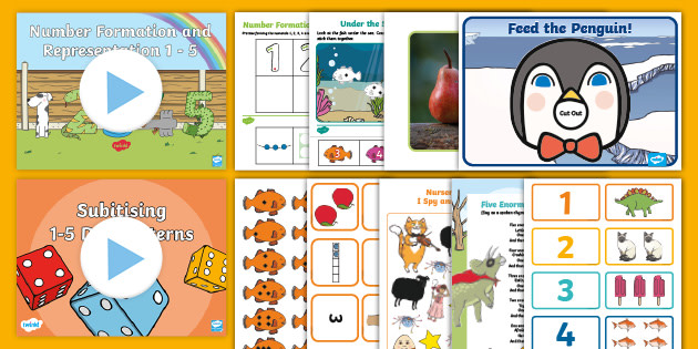 👉 EYFS Nursery Maths Activity Pack: Representing Numbers to 5