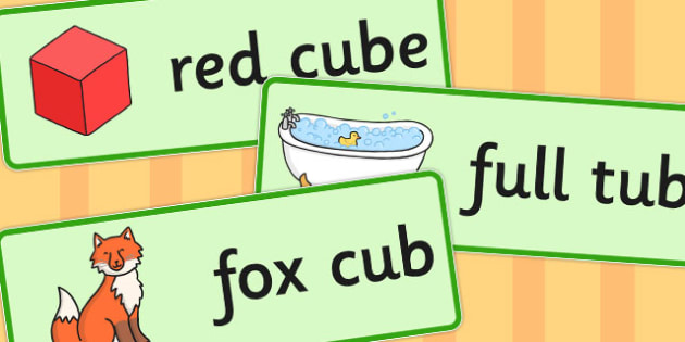 Two Syllable Final B Sound Word Cards (teacher made)